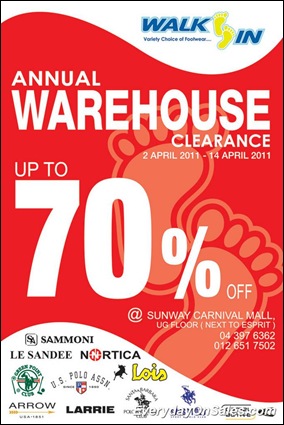 Selected Promotion To You !: Walk In - Annual Warehouse Clearance 2011 ...